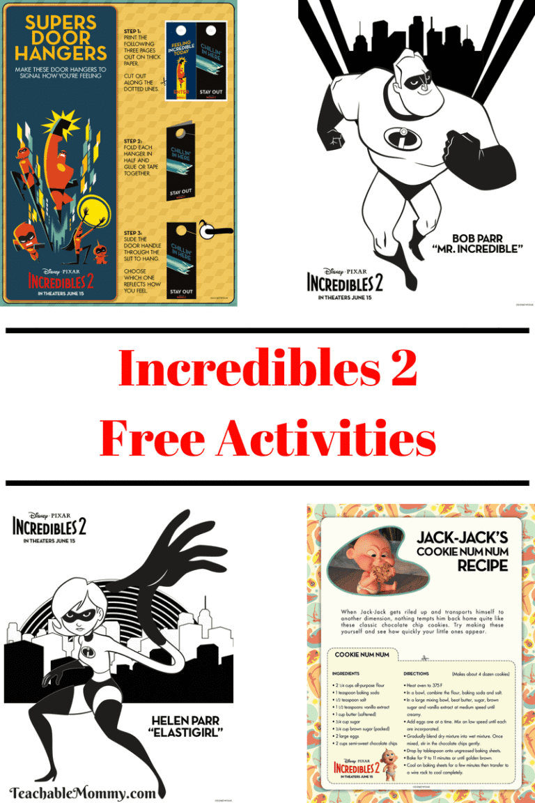 Incredibles 2 Free Printable Activities - With Ashley And Company