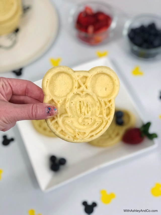 DIY Mickey Mouse Waffle Breakfast