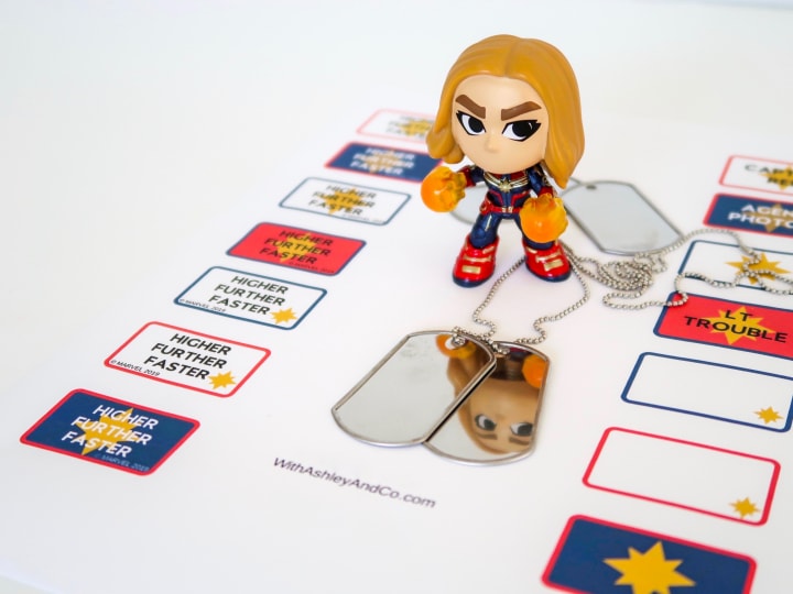 Captain Marvel Craft | DIY Dog Tags