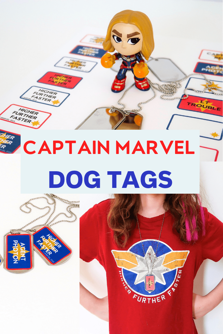 Captain Marvel Craft | DIY Dog Tags