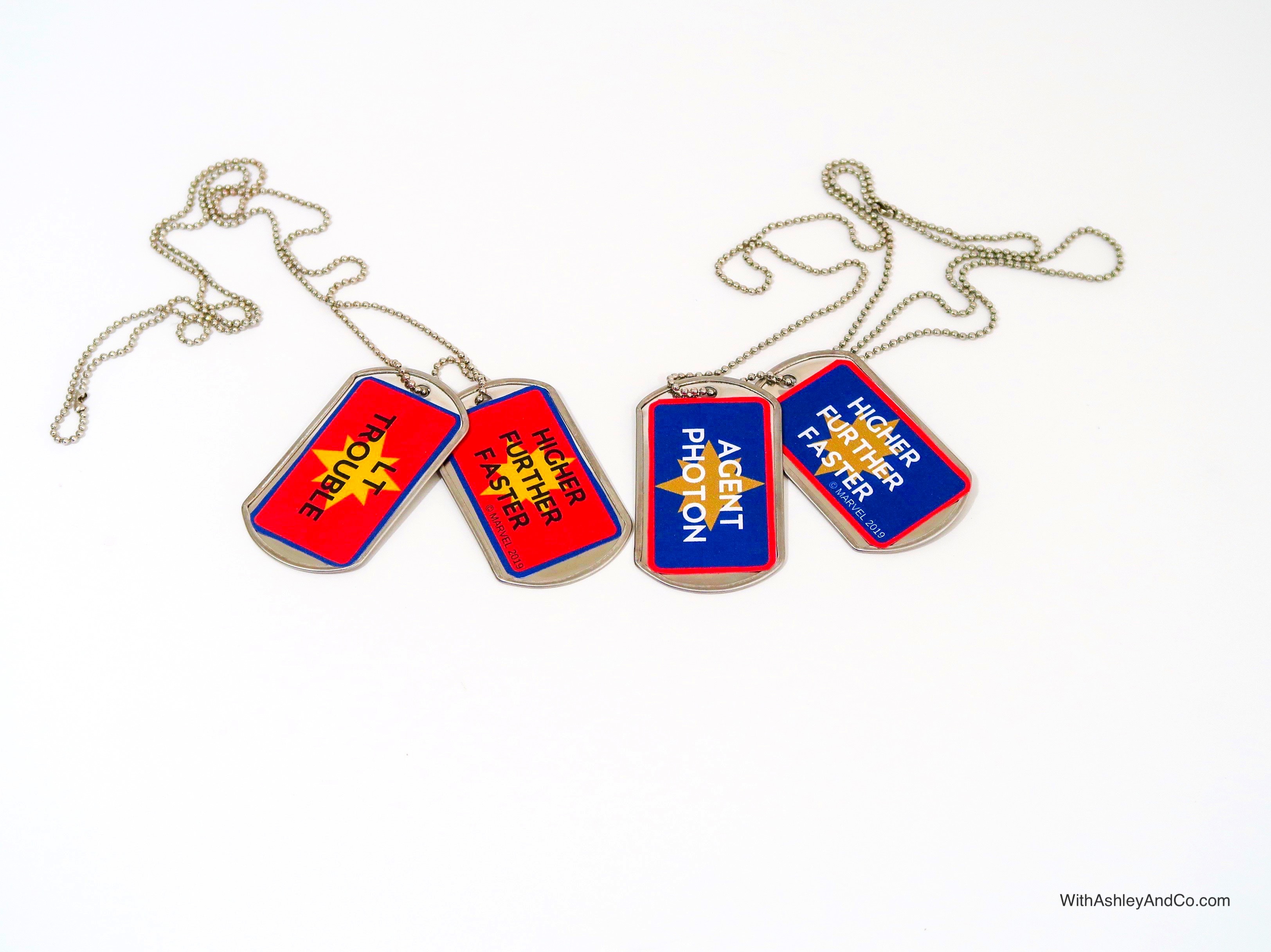 Captain Marvel Craft | DIY Dog Tags