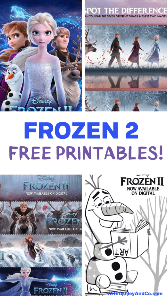 Free Frozen 2 Printable Activities!