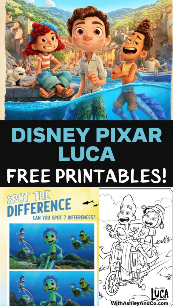Pixar Luca Free Printable Activities